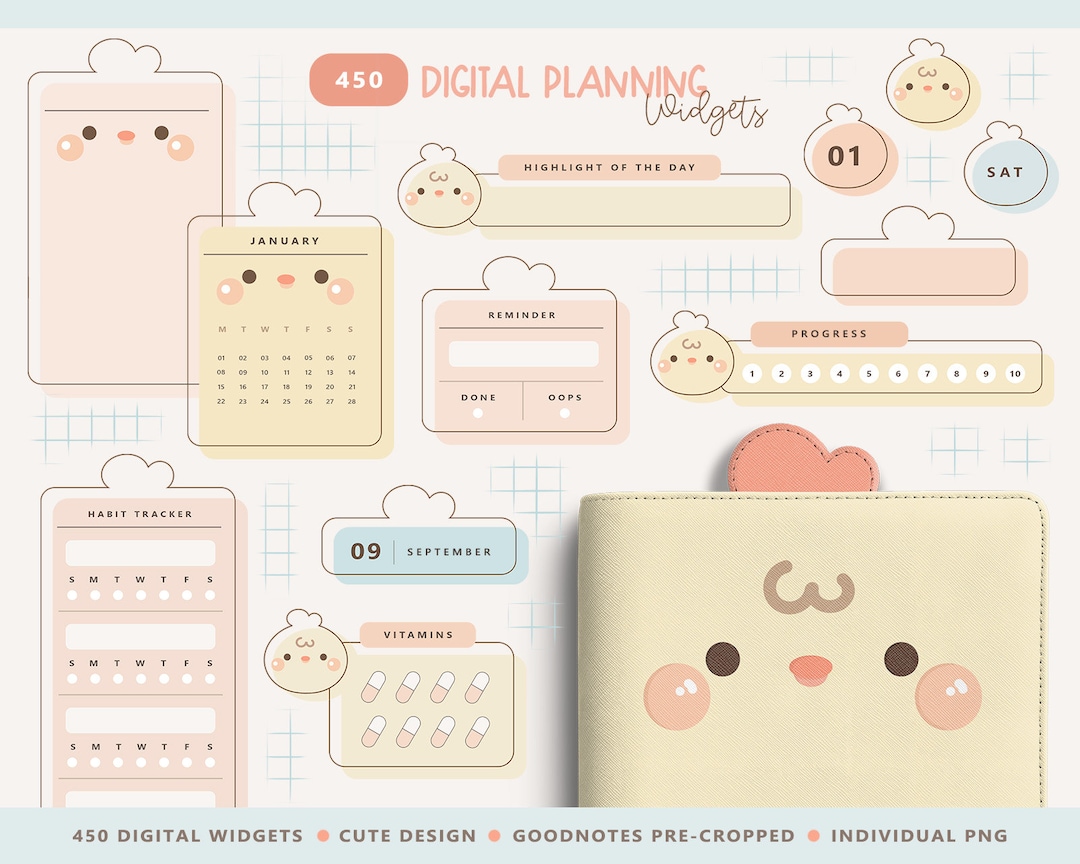 Cute Digital Stickers/ Cute Digital Planner Widgets/ Cute Digital ...