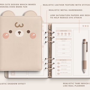 Cute Undated Digital Planner/ Realistic Digital Planner/ Undated ...