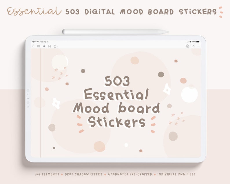 Digital Mood Board Stickers/ Vision Board Digital Stickers - Etsy