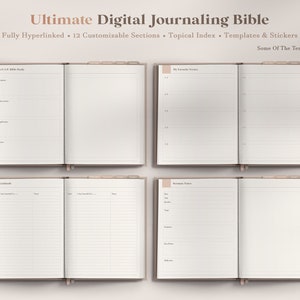 Digital Bible Journal/ Digital Study Bible/ Digital Bible Study Journal ...