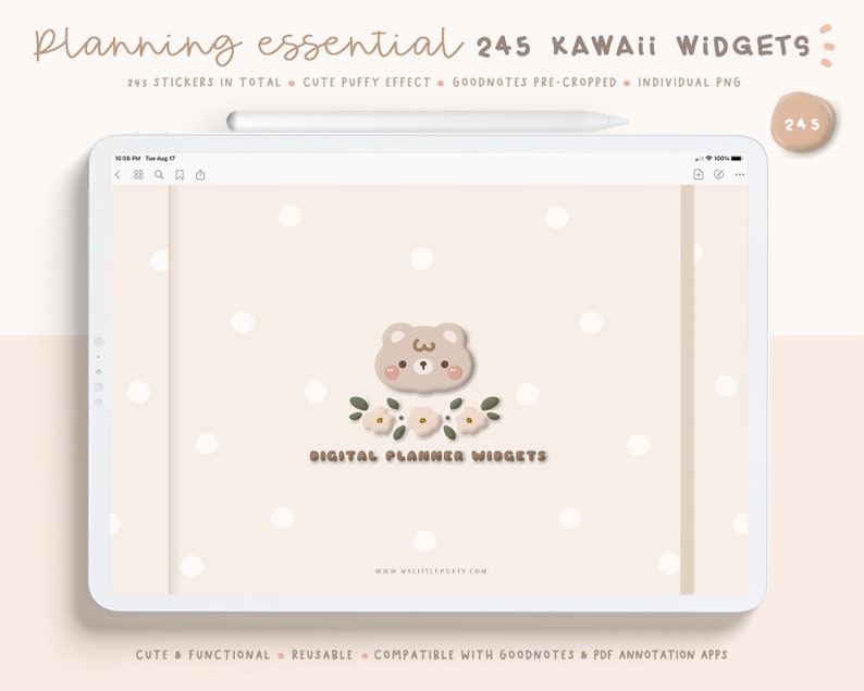 Kawaii Digital Widgets/ Cute Digital Planner Stickers/ Digital - Etsy