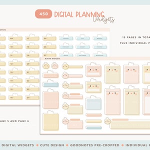 Cute Digital Stickers/ Cute Digital Planner Widgets/ Cute Digital ...