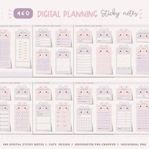 Cute Digital Stickers/ Cute Digital Sticky Notes/ Kawaii Digital ...