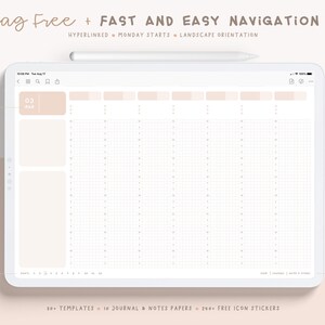 Undated Weekly Digital Planner/ Digital Life Planner/ Journal Digital ...