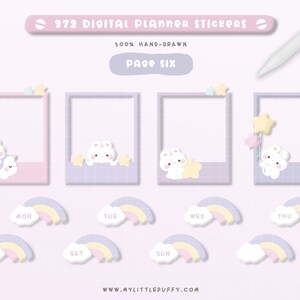 Cute Digital Planner Stickers/ Cute Goodnotes Stickers/ Cute Digital ...