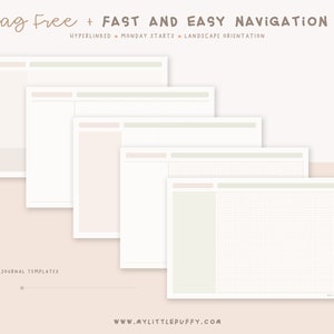 Undated Kawaii Daily Digital Planner/ Cute Digital Planner/ Kawaii ...