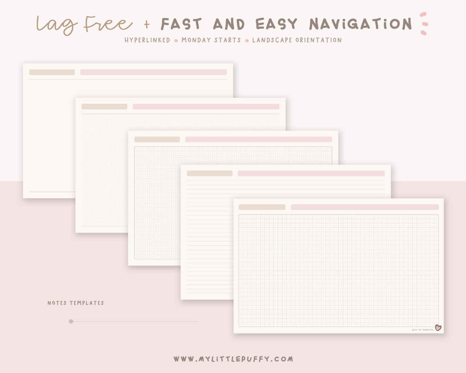 Undated Kawaii Weekly Digital Planner/ Cute Digital Planner/ Kawaii ...