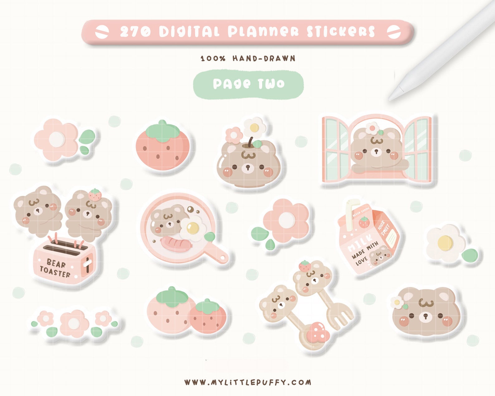 Cute Digital Planner Stickers for Goodnotes Planner/ Goodnotes Digital ...