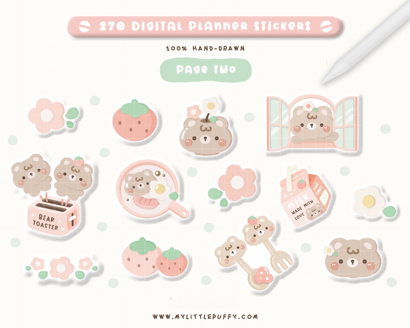 Cute Digital Planner Stickers for Goodnotes Planner/ Goodnotes - Etsy
