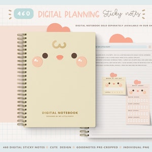 Cute Digital Sticky Notes/ Cute Digital Stickers/ Kawaii Digital ...
