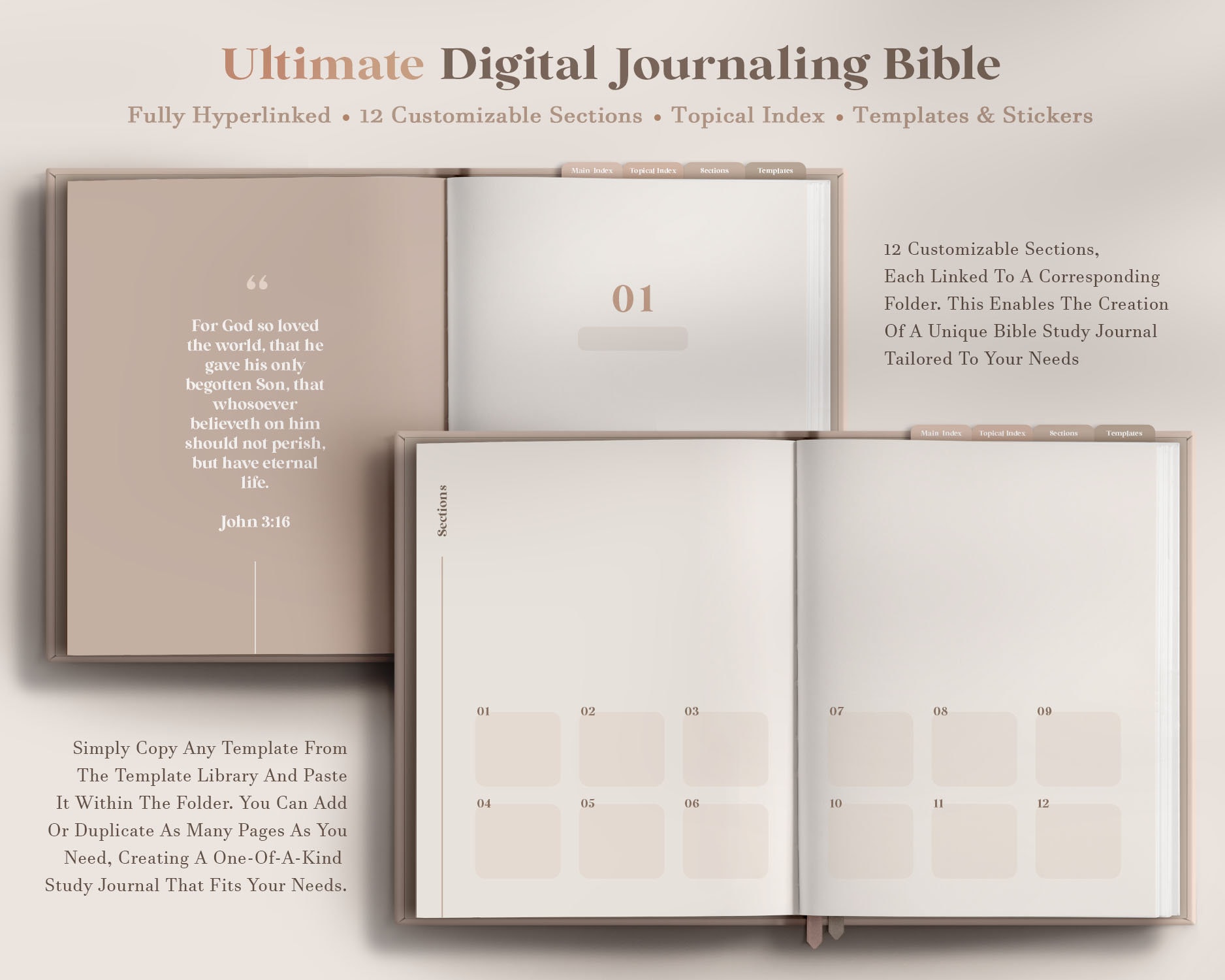 Digital Bible Journal/ Digital Study Bible/ Digital Bible Study Journal ...