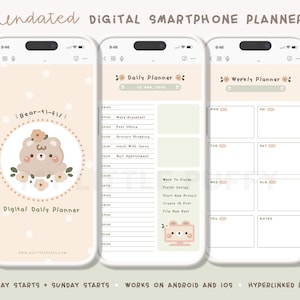 Cute Digital Phone Planner/ Digital Phone Journal/ Digital Phone ...