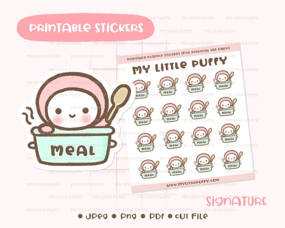 Cute Cooking Printable Planner Sticker/ Cooking Planner | Etsy