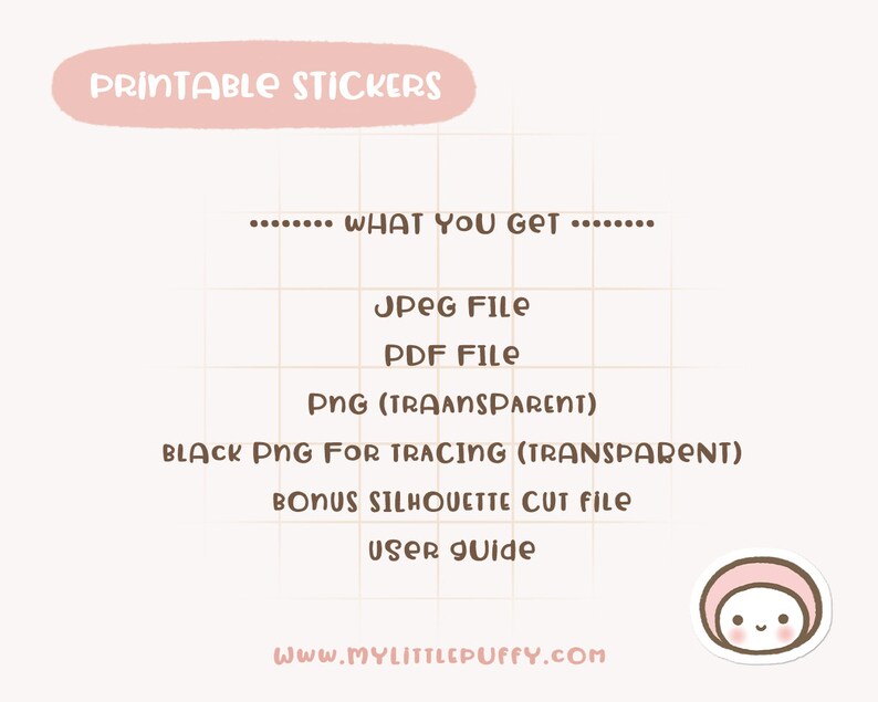 Cute Grocery Printable Planner Sticker/ Grocery Shopping Planner ...