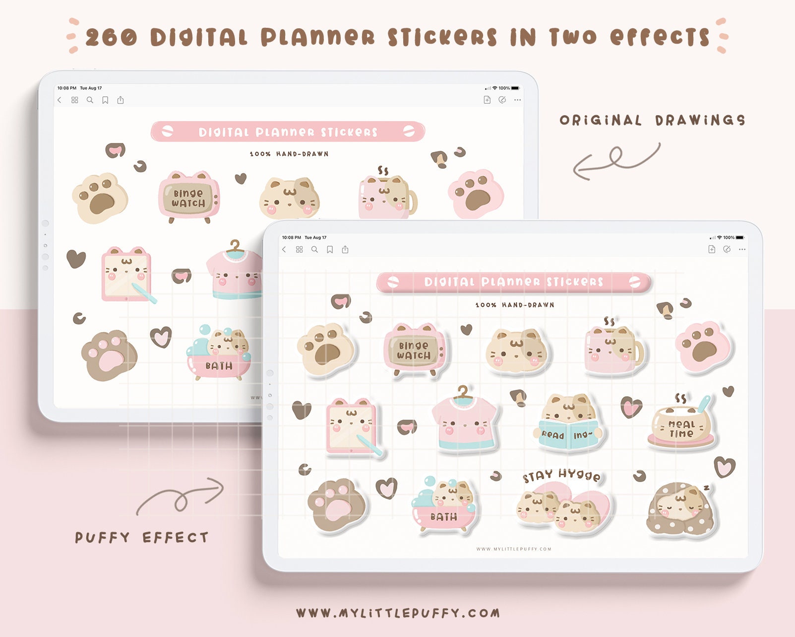 Kawaii Digital Planner Stickers for Goodnotes Planner/ - Etsy