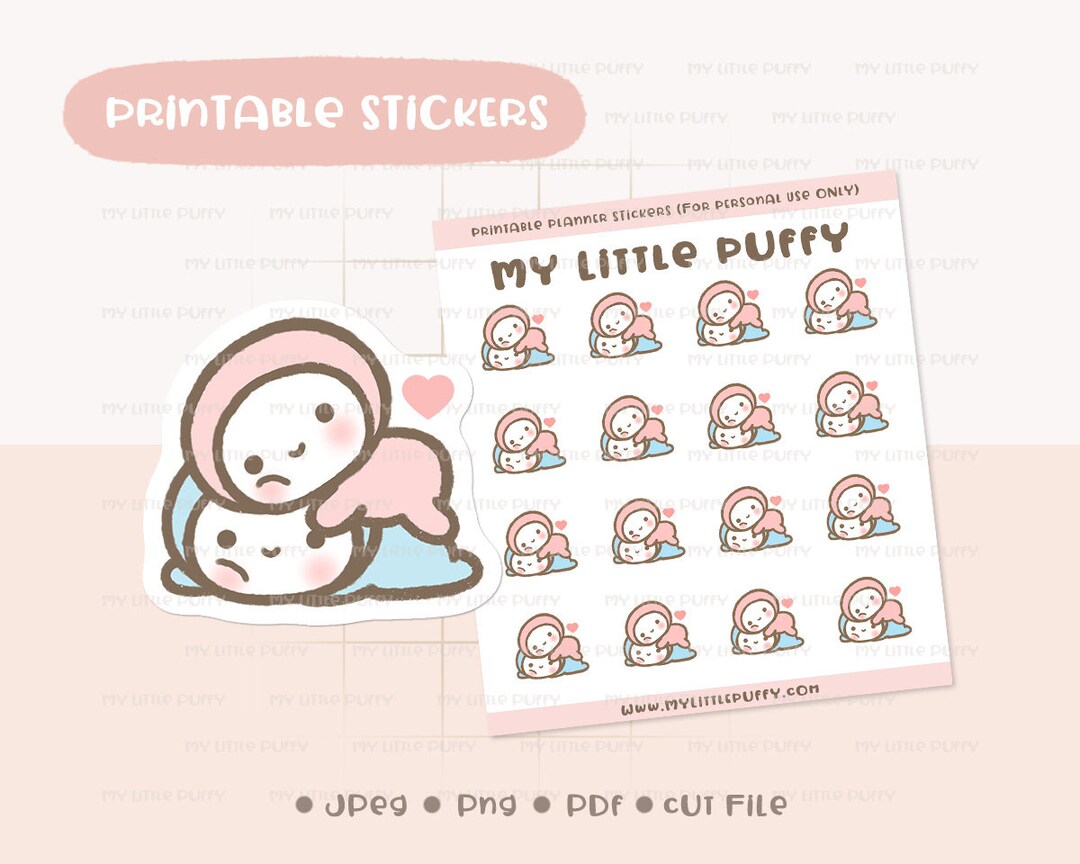 Cuddle Planner Sticker/ Happy Together Printable Planner Stickers ...