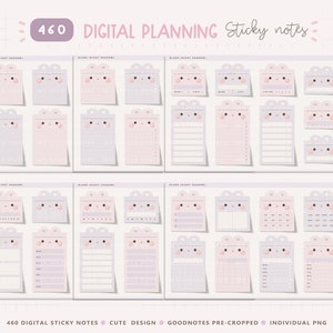 Cute Digital Stickers/ Cute Digital Sticky Notes/ Kawaii Digital ...