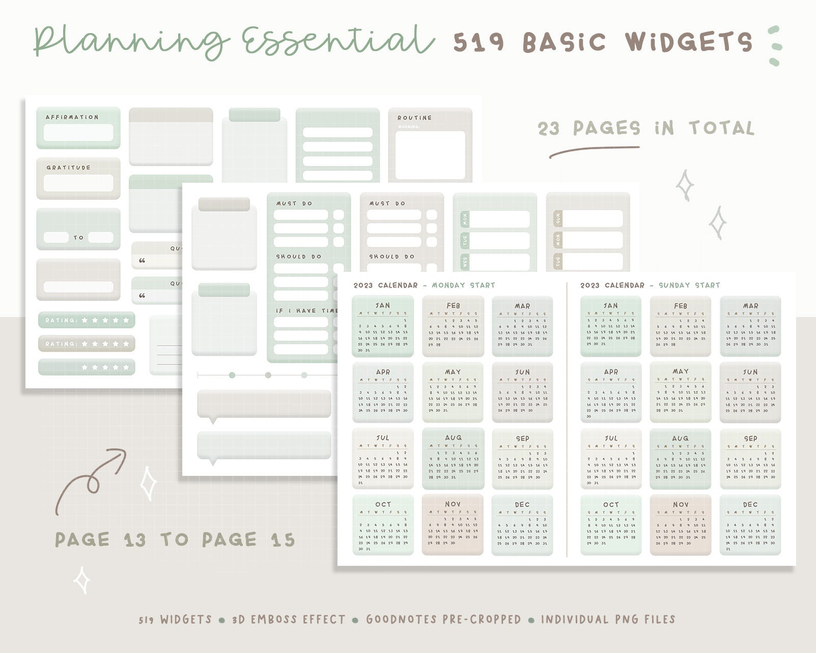Functional Digital Stickers/ Digital Planner Widgets/ Digital Planner ...