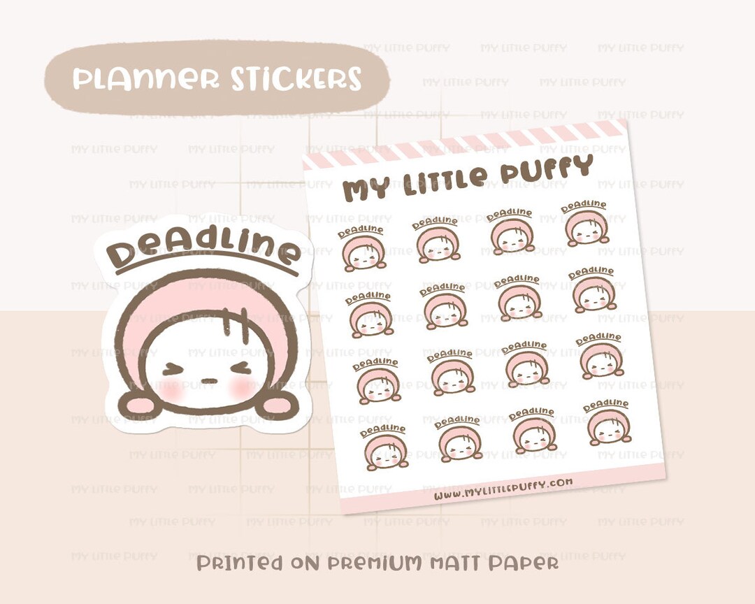 Deadline Planner Stickers/ Reminder Planner Stickers/ Work Planner ...