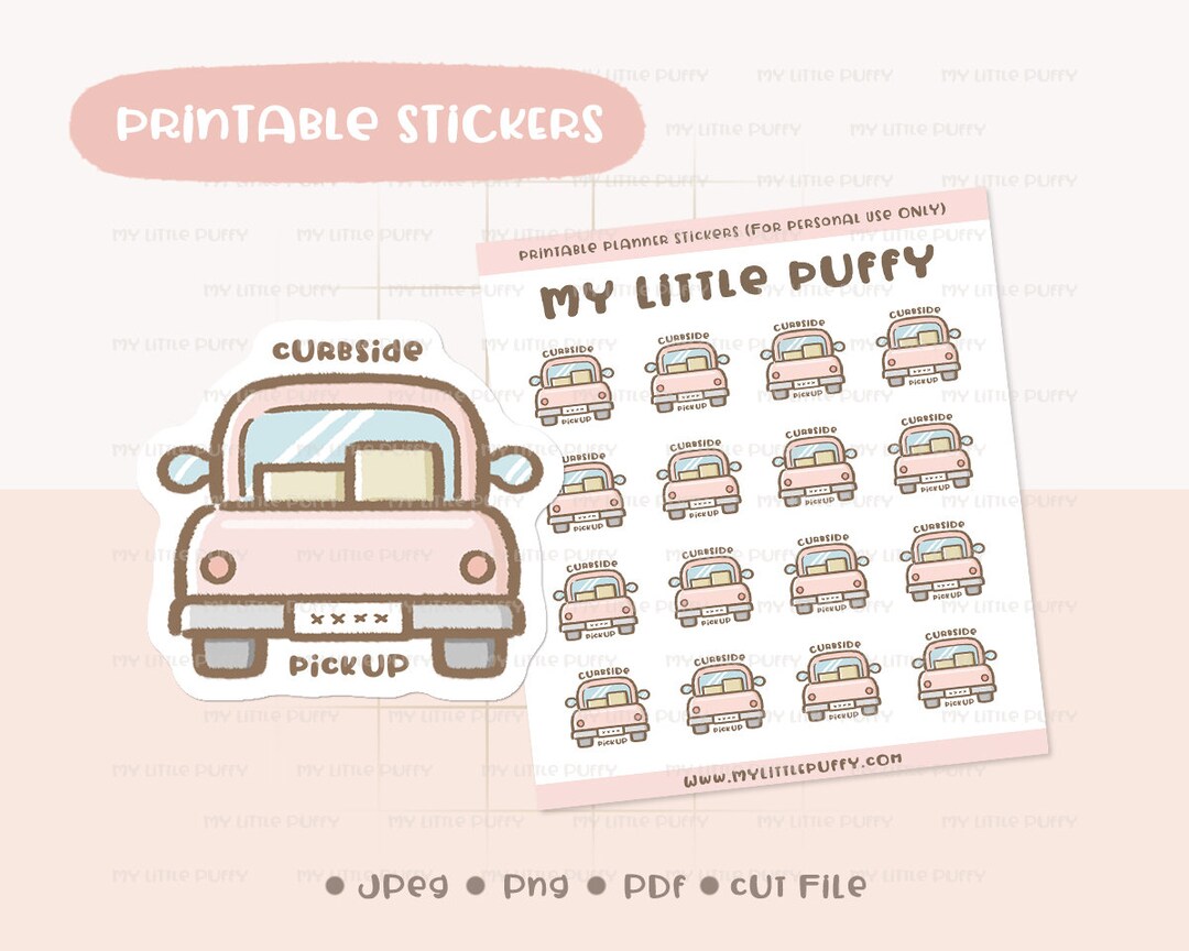 Curb Side Pick up Printable Planner Stickers/ House Chores Planner ...