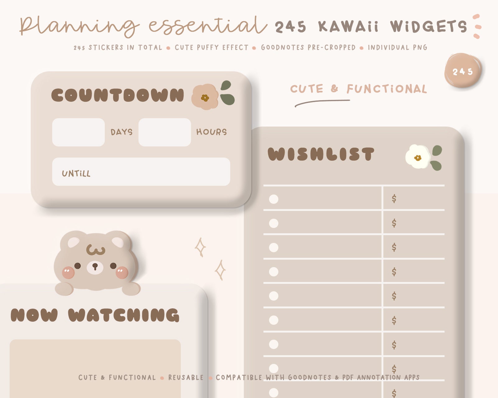 Kawaii Digital Widgets/ Cute Digital Planner Stickers/ Digital - Etsy