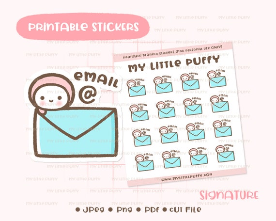 Cute Email Printable Planner Sticker/ Email Planner Sticker/ | Etsy