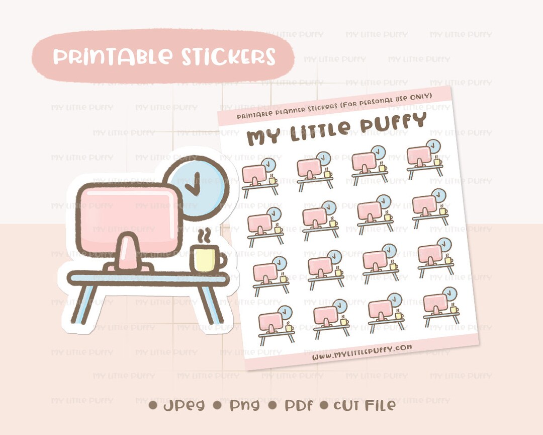 Work Till Late Printable Planner Sticker/ Work Till Late Planner ...