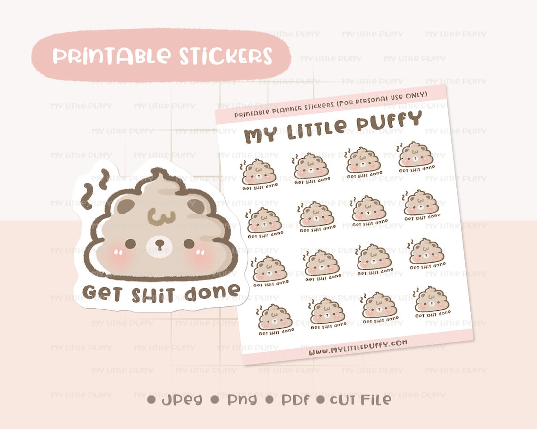 Get Things Done Printable Planner Sticker/ Adult Planner Sticker/ Work ...