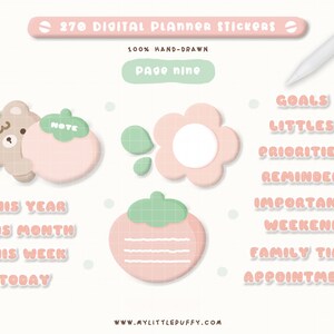 Cute Digital Planner Stickers for Goodnotes Planner/ Goodnotes Digital ...