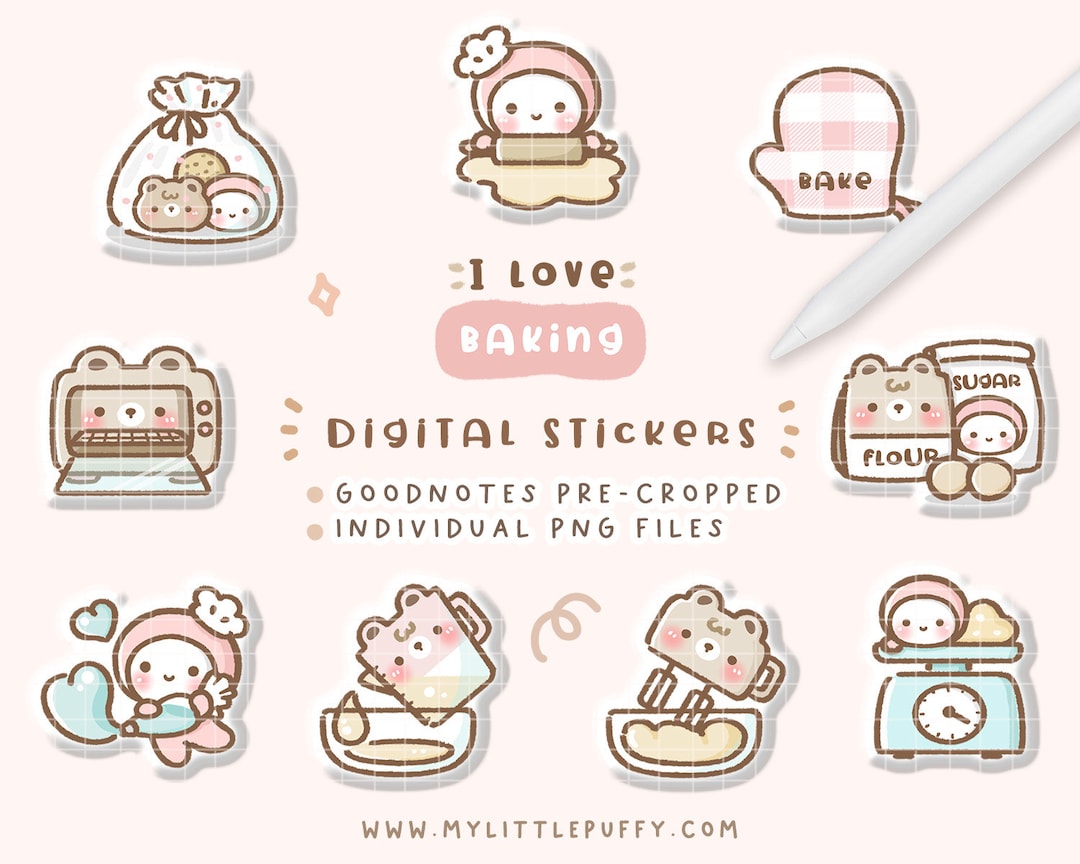 Cute Baking Digital Planner Stickers/ Cooking Goodnotes Stickers ...