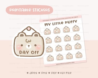 Printable Day off Stickers - Etsy
