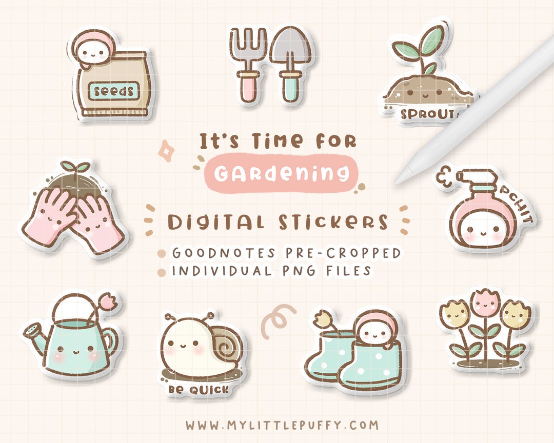 Gardening Digital Planner Stickers/ Gardening Planner Stickers ...