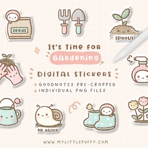 Gardening Digital Planner Stickers/ Gardening Planner Stickers ...
