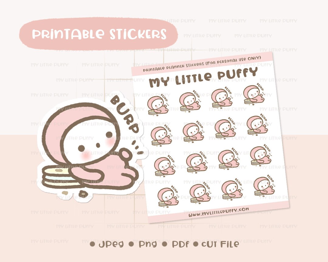 Cute Ate Too Much Planner Sticker/ Ate Too Much Printable Planner ...
