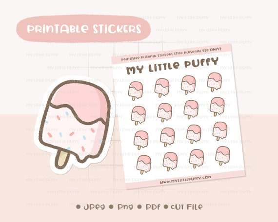 Cute Popsicle Printable Planner Sticker/ Popsicle Planner - Etsy