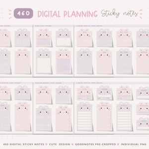 Cute Digital Stickers/ Cute Digital Sticky Notes/ Kawaii Digital ...