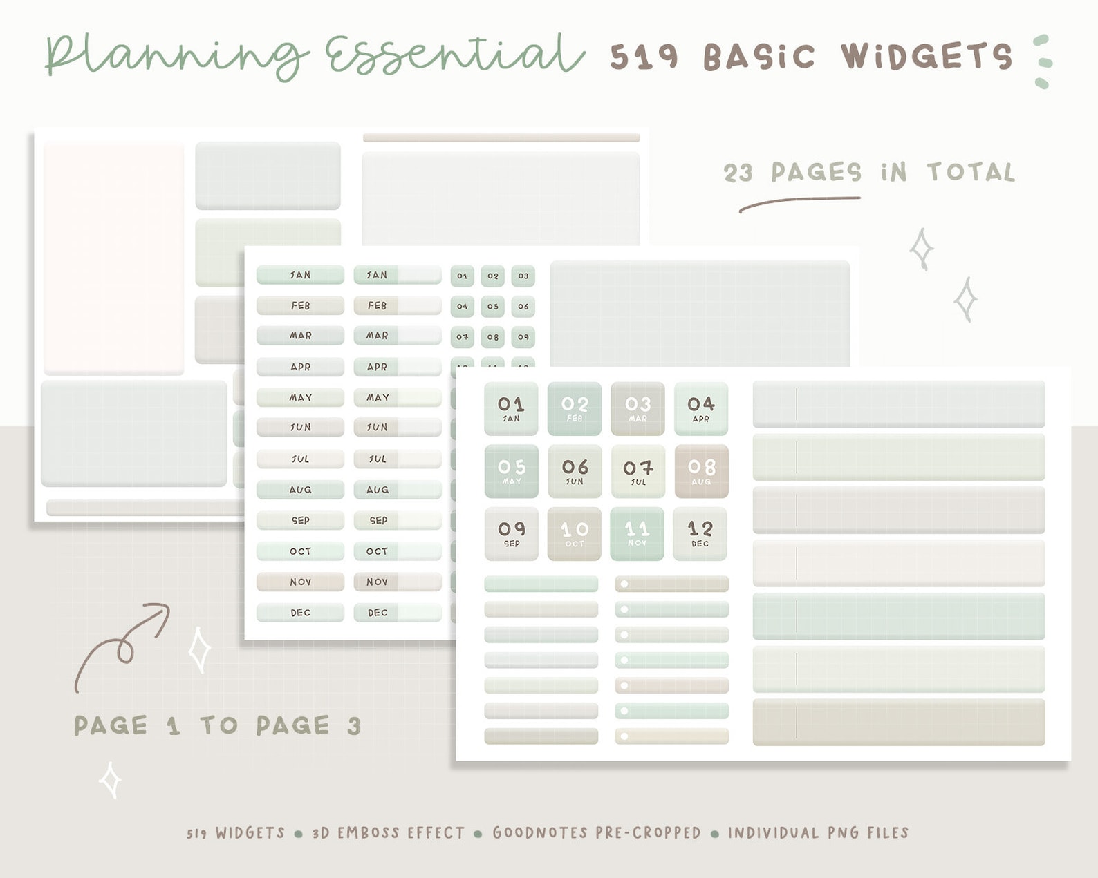 Functional Digital Stickers/ Digital Planner Widgets/ Digital - Etsy