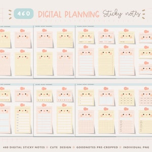 Cute Digital Sticky Notes/ Cute Digital Stickers/ Kawaii Digital ...