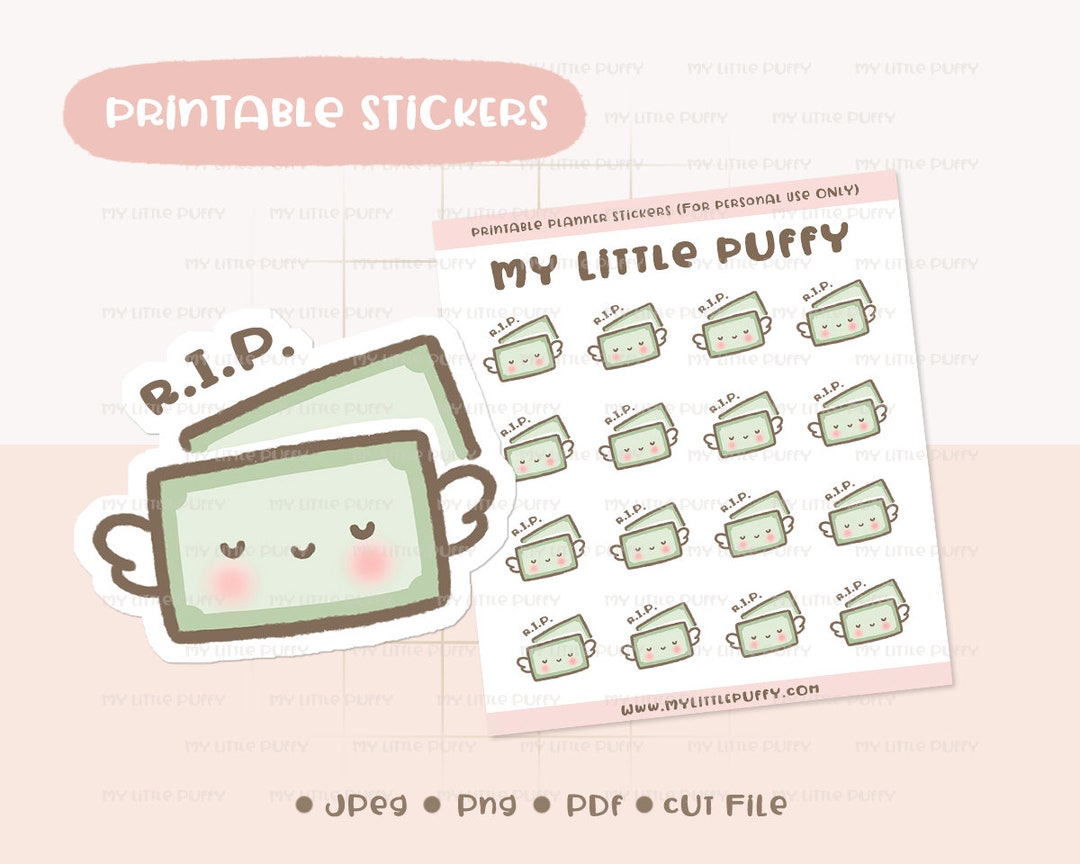 Cute Spending Printable Planner Sticker/ Spending Planner Sticker ...