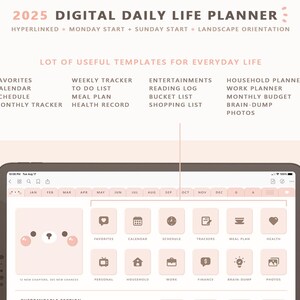 2025 Digital Planner/ Cute Digital Planner/ Apple Integration/ Google ...