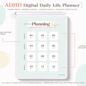 Adhd Digital Planner/ Adults Adhd Planner/ Digital Adhd Planner/ Adults ...