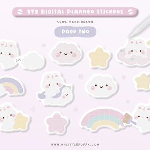 Cute Digital Planner Stickers/ Cute Goodnotes Stickers/ Cute Digital ...
