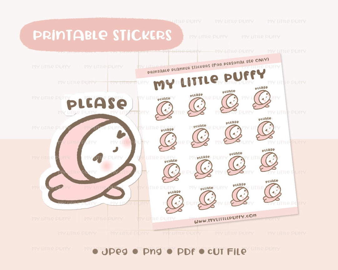 Cute Begging Printable Planner Sticker/ Begging Planner Sticker/ Urging ...