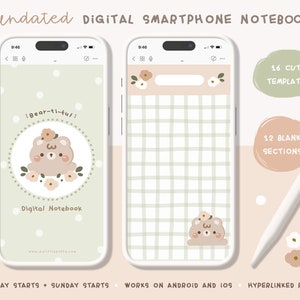 Cute Digital Phone Planner/ Digital Phone Journal/ Digital Phone ...
