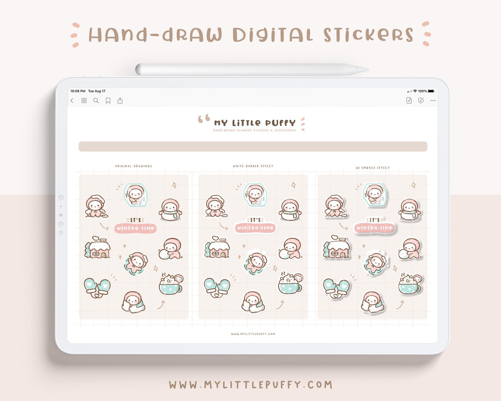 Cute Winter Digital Planner Stickers/ Winter Digital Stickers/ - Etsy