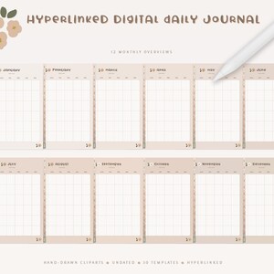 Cute Digital Journal Goodnotes/ Digital Journal With Tabs/ Kawaii ...