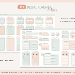Kawaii Digital Widgets/ Cute Digital Planner Widgets/ Cute Digital ...
