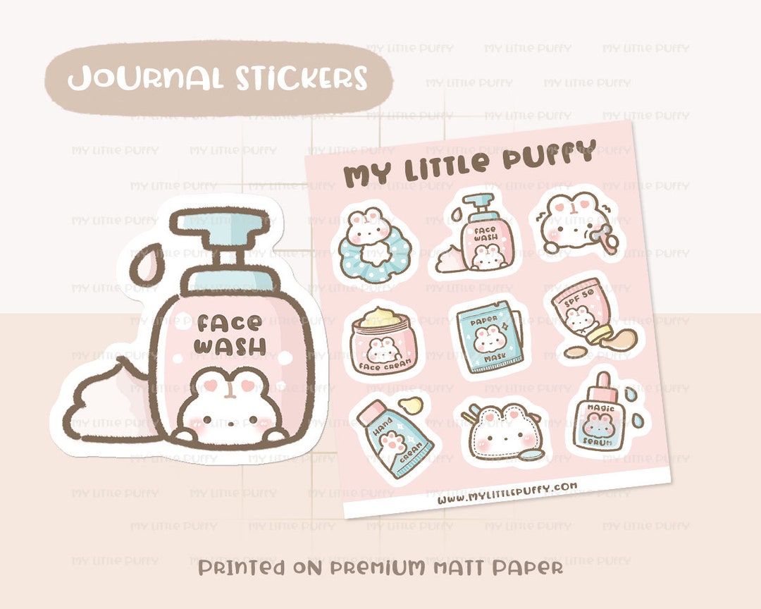 Beauty Journal Stickers/ Skin Care Decal Stickers/ Facial Journal ...