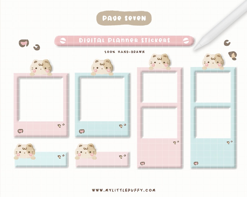Kawaii Digital Planner Stickers for Goodnotes Planner/ - Etsy