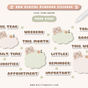 Kawaii Digital Planner Stickers for Goodnotes Planner/ Goodnotes ...